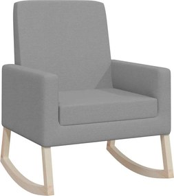 Houpací křeslo světle šedé textil 329415
