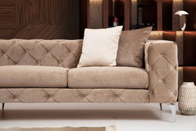 Atelier del Sofa 4-místná pohovka Como - Dark Cream, Tmavá Krémová