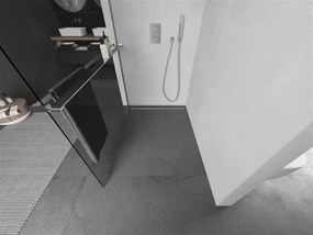 Mexen Kioto+, sprchová zástěna s poličkou a držákem na ručníky 110 x 200 cm, 8mm čiré sklo, chromový profil, 800-110-121-01-00