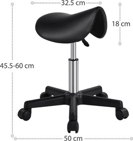 Barová židle Yaheetech – černá, umělá kůže (257030363990)