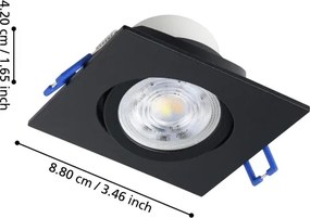 Eglo 902284-SADA 3xLED St. podh. svítidlo SALICETO LED/4,8W/230V 8,8x8,8cm černá