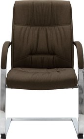 Konzolová kancelářská židle hnědá textil 289338