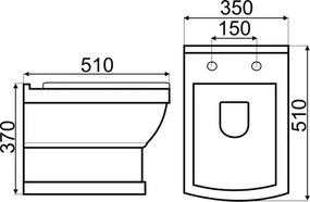 Novoterm Závěsné WC NV-Kleopatra 16 se SoftClose sedátkem