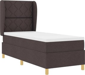 Postel s boxspringem s polštářem Tmavě hnědá 200 x 80 cm textil 3340784