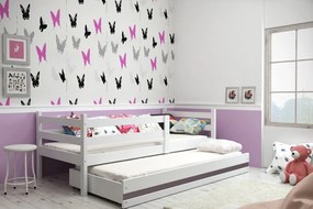 Dětská postel Eryk 2 s přistýlkou 200x90 Bílá/modá
