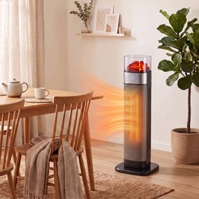 HOMCOM keramický teplovzdušný ventilátor s chytrým ovládáním, 2000 W