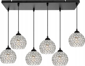 Závěsná Stropní Lampa Chromový Lustr Glamour Lišta Křišťály Do Obývacího Pokoje