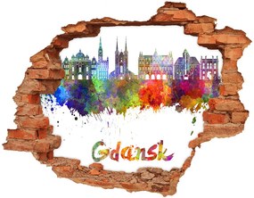 Wallmuralia Fototapeta díra na zeď Barevný Gdaňsk 90x70 cm