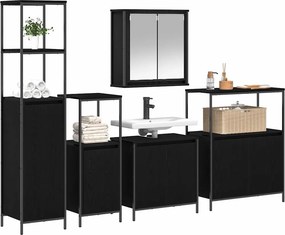 Sada koupelnového nábytku 5 ks Černý dub 36 x 35 x 165 cm 3328384