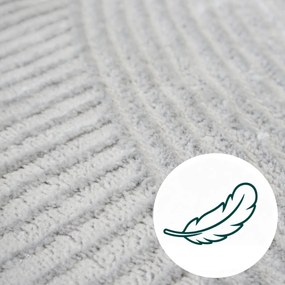 Angel Carpet, Kusový koberec Zafiro 25 Grey, 80x150, šedá, kancelář