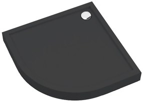 Vanička půlkulatá Black Mat 80x80x12 R55 Espera Plus AQM4633CMG