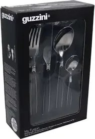 GUZZINI Sada příborů MY FUSION černá / 24 ks / nerezová ocel / ABS ruk