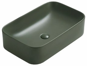 COMAD Umyvadlo na desku - UN-KAMA-MFG-60, 61 cm, keramické, zelená