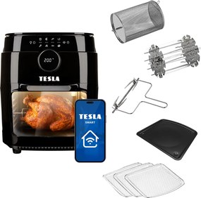 TESLA AirCook & Grill QG800 WiFi - Nový, pouze rozbaleno - Horkovzdušná fritéza