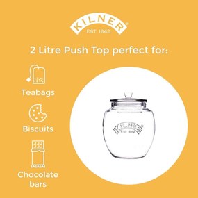 Kilner Push Top skleněná dóza na potraviny, 2 l, 0025.742