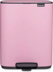 Růžový nášlapný ocelový odpadkový koš 12 l Bo – Brabantia