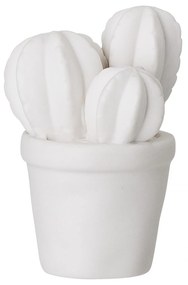 Bloomingville Porcelánová soška Cactus White, bílá barva, porcelán