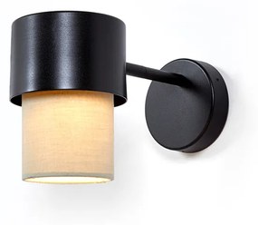 Moderní nástěnná lampička Kan Wall Barva svítidla: Černá, Dekor: Cotonet písčitý