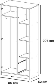 Skříň Simple 2D 2Š nymfaea alba