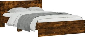 Rám postele s čelem kouřový dub 135 x 190 cm 3207508