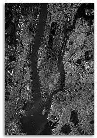 Gario Obraz na plátně Černobílá mapa města - Nikita Abakumov Rozměry: 40 x 60 cm