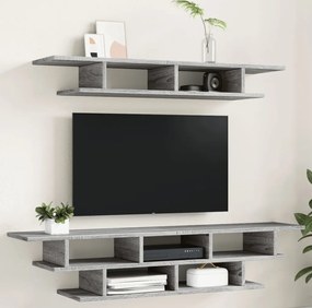 vidaXL Nástěnné TV jednotky šedé sonoma kompozitní dřevo [840735]