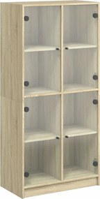 Highboard s dvířky dub sonoma 68 x 37 x 142 cm kompozitní dřevo 3295859