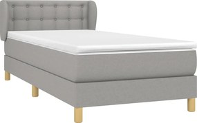 vidaXL Box spring postel s matrací 90x190 cm textil [3127085] Barva: krémová