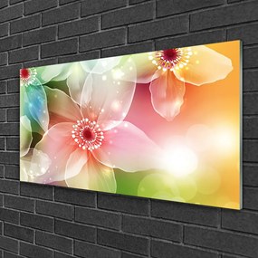 Obraz na skle Květ Rostlina Příroda Umění 120x60 cm