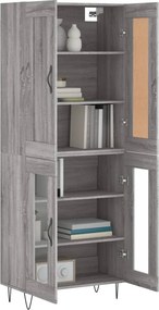 Skříň highboard šedá sonoma 69,5 x 34 x 180 cm kompozitní dřevo 3199655
