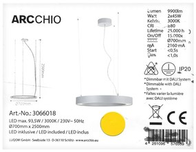 Arcchio Arcchio - LED Lustr na lanku PIETRO 2xLED/45W/230V LW1353