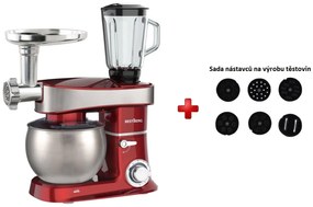 Multifunkční kuchyňský robot BestBerg BBR-2000R / 2000 W / 6 l / 6 rychlostí / červená