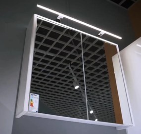 Kingsbath Livorno Structure Grey 60 zrcadlová skříňka do koupelny s LED osvětlením