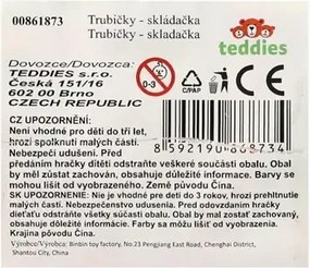 TEDDIES Stavebnice Trubičky natahovací / 6 ks / plast / od 3 let