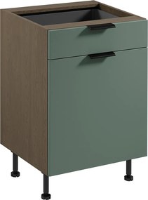 SORENTO bg | dolní skříňka D60S1 se zásuvkou a příborníkem | 60 cm | LEVÁ | baltic/zelená