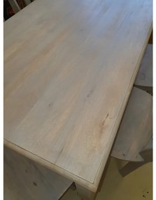 Jídelní stůl šedý 135x90 z mangového dřeva Arya