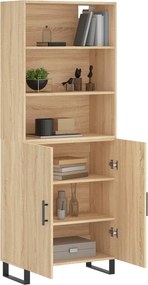Skříň highboard dub sonoma 69,5 x 34 x 180 cm kompozitní dřevo 3189280