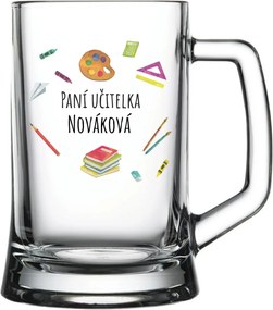Personalizovaná pivní sklenice pro paní učitelku/pana učitele (pomůcky)