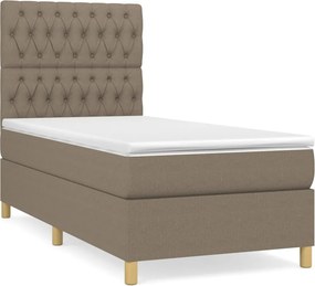 Box spring postel s matrací taupe 90x190 cm textil 3142541