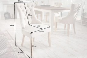 Designová židle Queen len béžová
