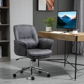Kancelářská židle Vinsetto XXL, ergonomická kancelářská židle s houpací funkcí, výškově nastavitelná, max. nosnost 120 kg, šedá