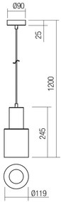 Smarter Závěsné svítidlo Aurum, ø11,9cm