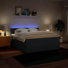 Box spring postel s matrací modrá 200x200 cm textil 3289481