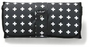 KipKep Přebalovací podložka NAPPER Crossy Black (bavlna)