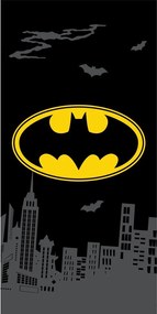 Černá bavlněná dětská osuška 70x140 cm Batman "The Emblem" – Jerry Fabrics