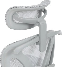 Ergonomická kancelářská židle FORCE - šedá síťovina