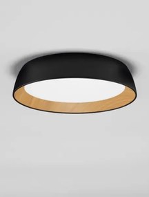 LED stmívatelné černo-dřevěné designové stropní svítidlo Sigi