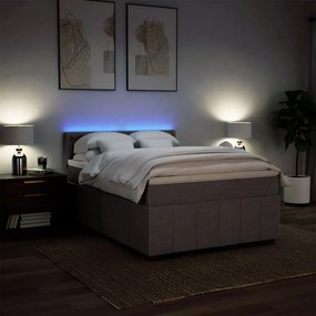 Box spring postel s matrací taupe 140x200 cm textil 3289402