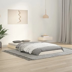 Rám postele bílý 90 x 190 cm Single masivní borovice