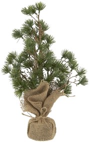 IB LAURSEN Umělý stromeček Cedar Jute 35 cm, zelená barva, přírodní barva, plast